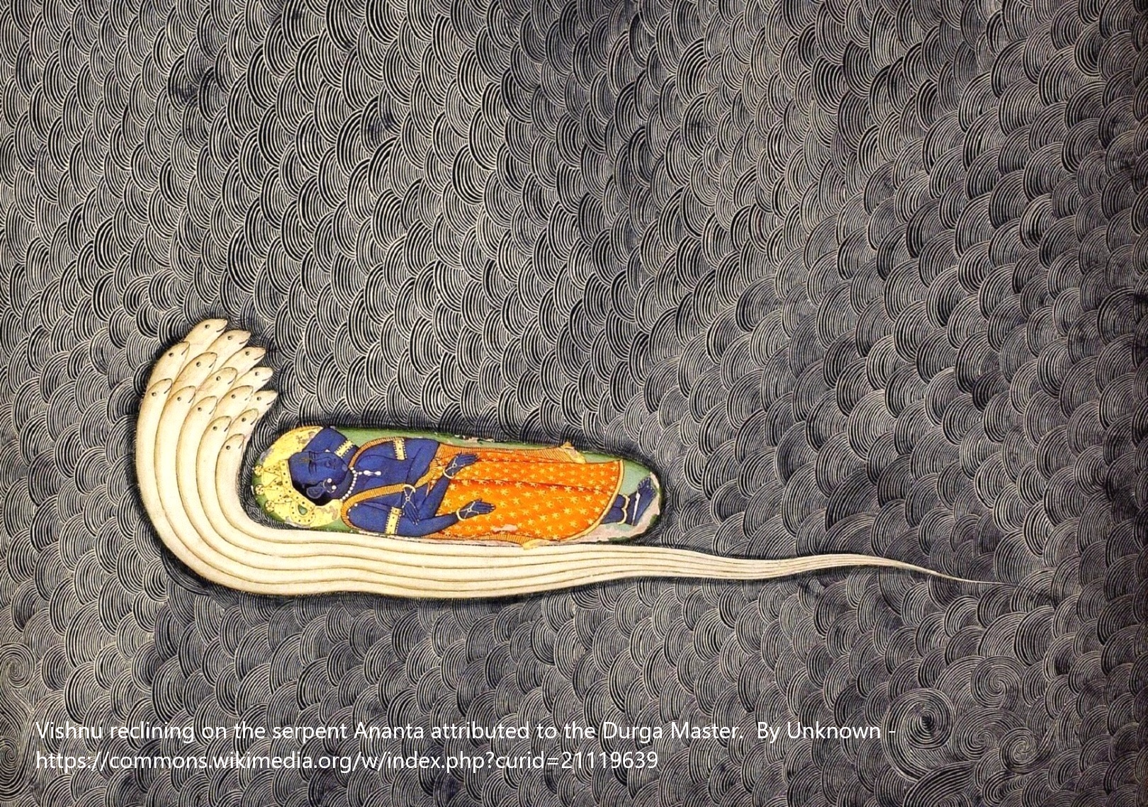 Vishnu Reclining on Ananta. From Sage Markandeya’s Ashram and the Milky ...